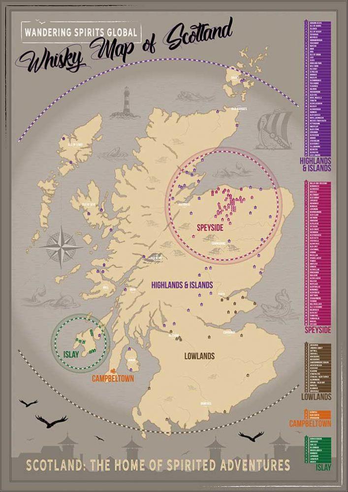 Scotland Whisky Distillery Map