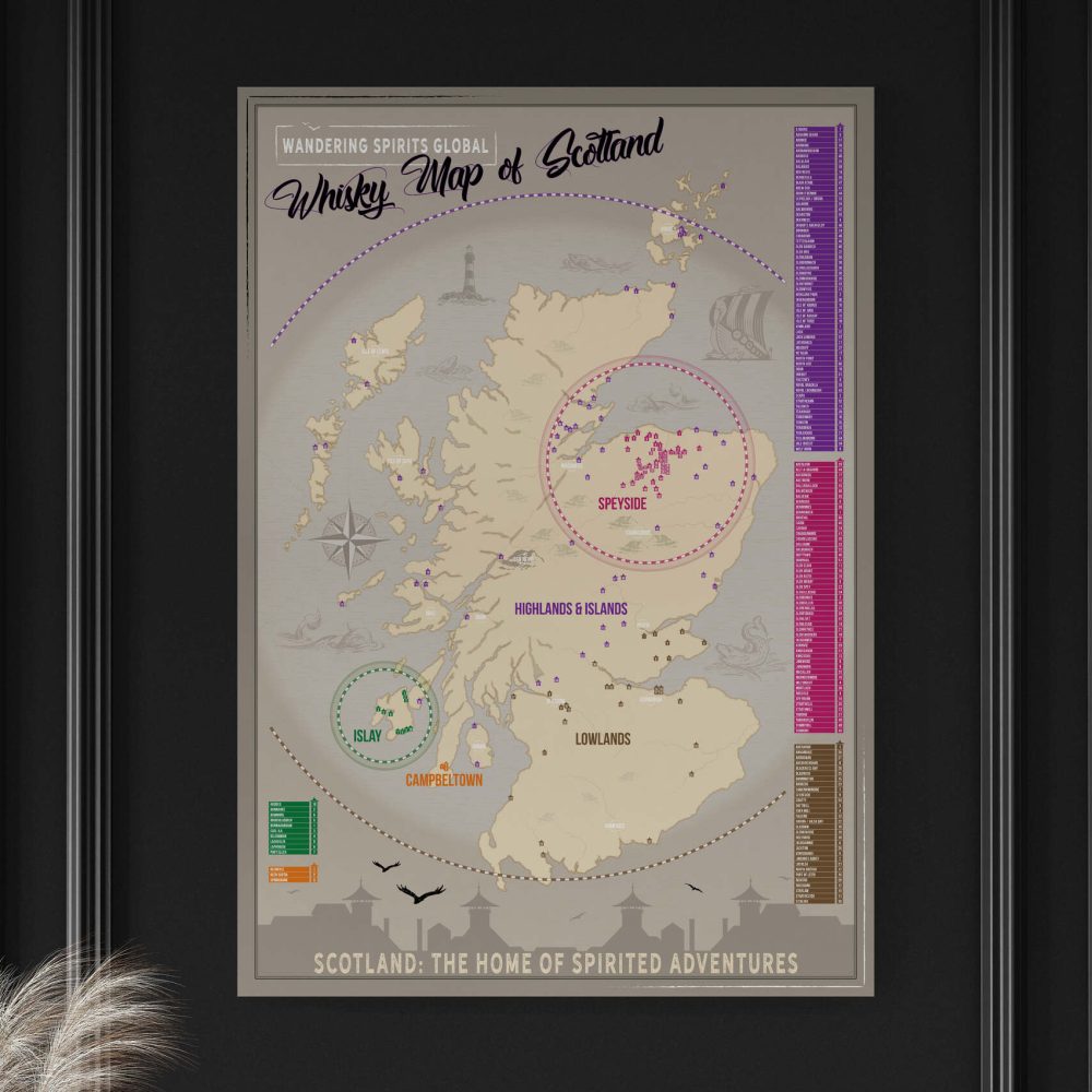 Scotland Whisky Distillery Map